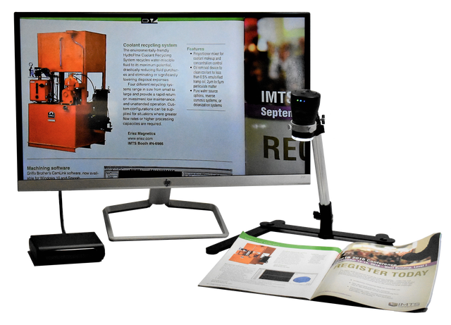 ViSee VM-11 Desktop Wireless Digital Magnifier Camera 1x to 30x Magnif ...